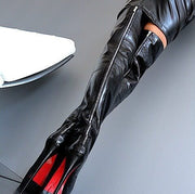 Platform Thigh High Boots | Classic Leather Heel Boots – Luximous